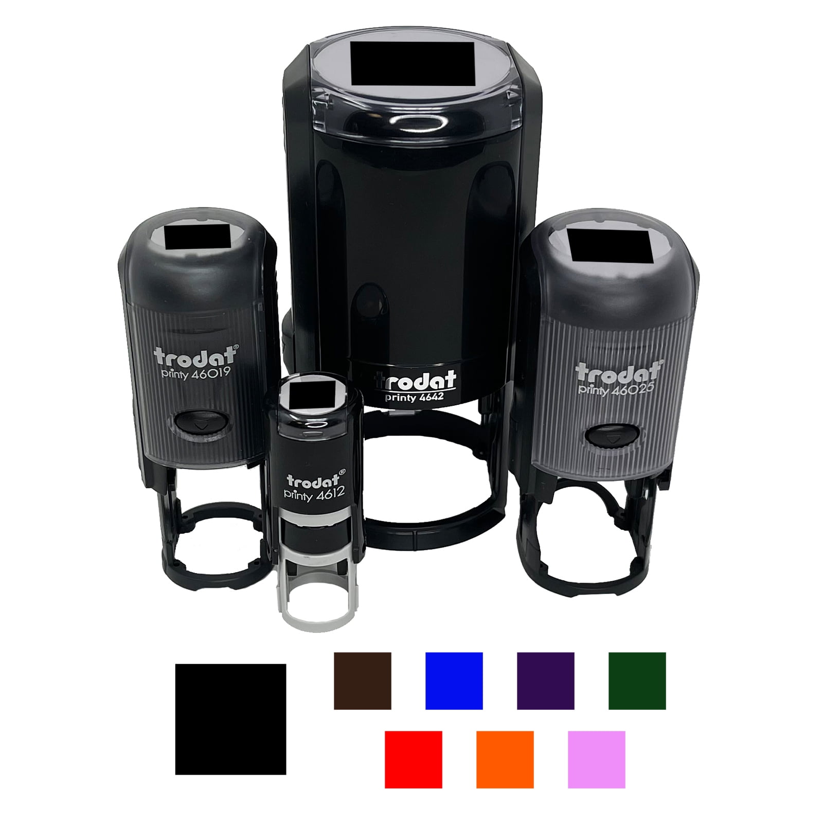 Square Solid Self-Inking Rubber Stamp Ink Stamper - Lime Green Ink ...