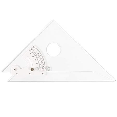 Trig Scale Adjustable Triangle with Inking Edge, Math Tool (Clear, 15.5 ...