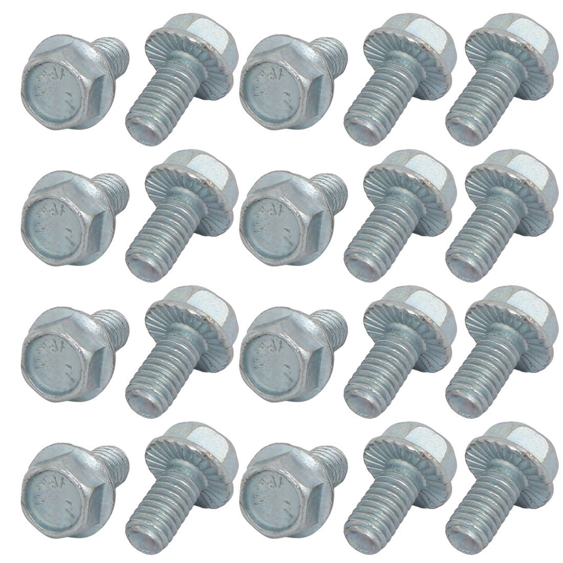 20Pcs 5/16-18 x 5/8 Inch Thread Carbon Steel Hex Serrated Head Flange ...