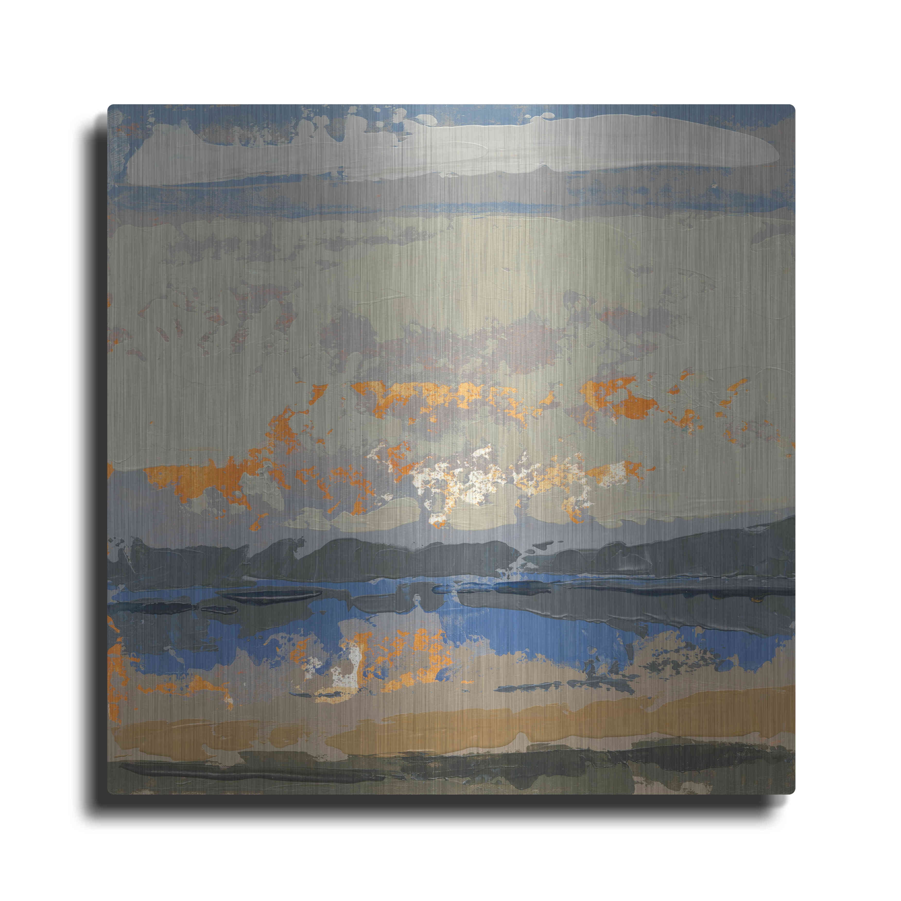 Luxe Metal Art 'Evening Killala Bay' by Grainne Dowling, Metal Wall Art ...