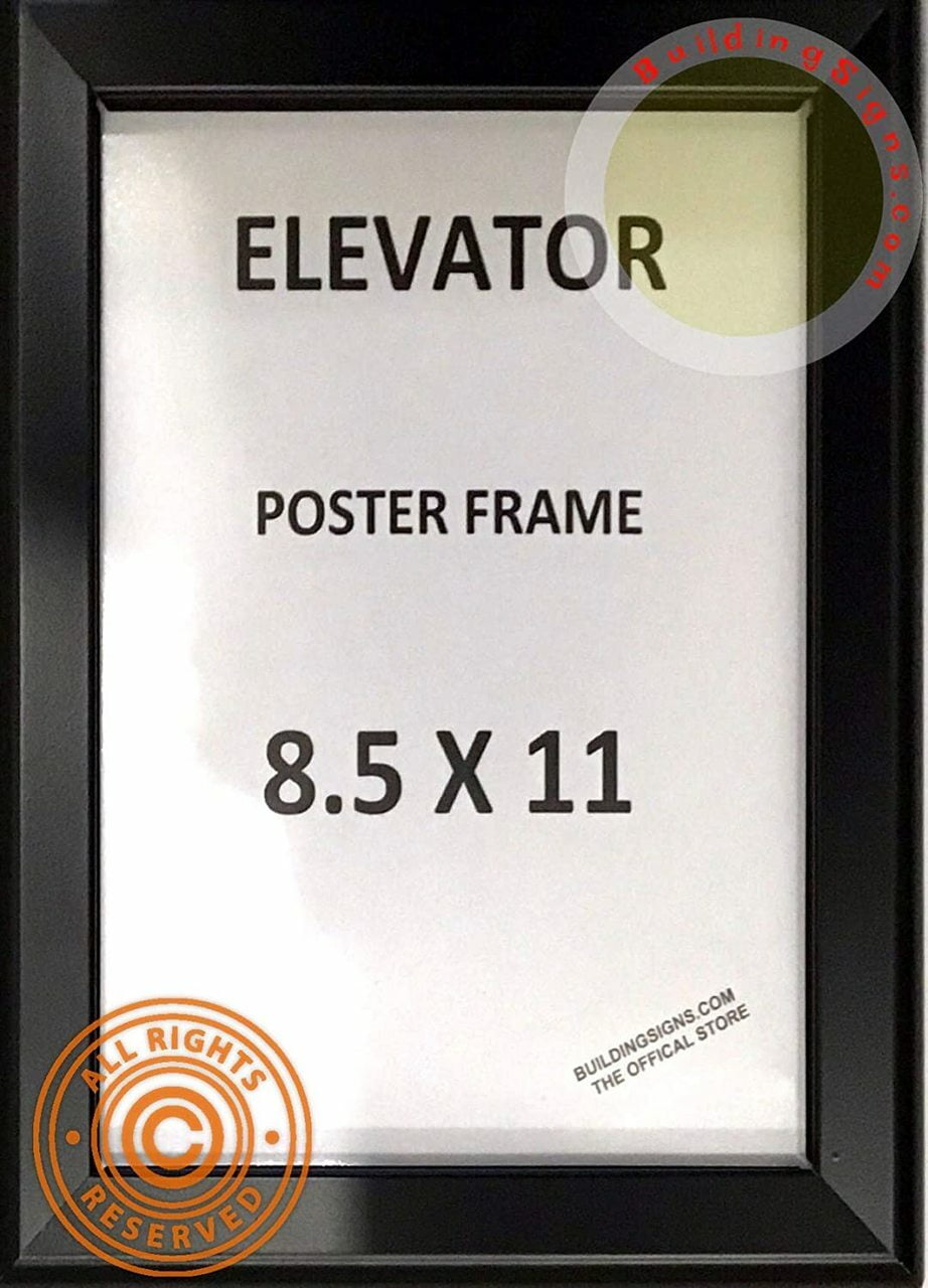 Elevator Poster Frame 8.5x11 (Black, Heavy Duty - Aluminum) (ref-2201 ...