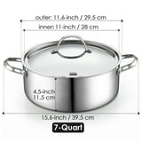 Cooks Standard Multi-Ply Clad Stainless Steel Stock Pot, 7-Quart Pasta ...