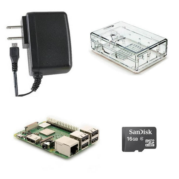 83-20181RK - RASPBERRY PI3 B+ STARTER KIT 16G SD CARD W/OS POWER SUPPLY AND CASE - Walmart.ca