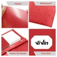 ViVin Heavy Duty Plastic Folders with 3-Hole Punch Prongs, Clear Front ...