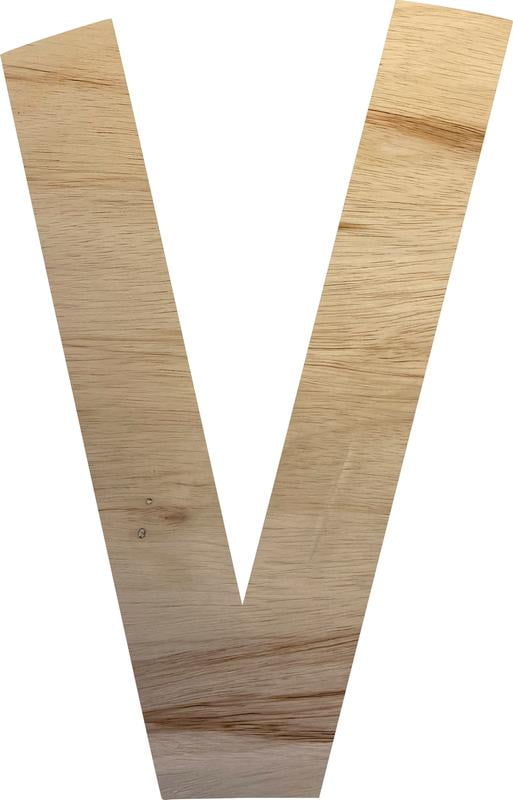 Small Wooden Letter, Real Wood Alphabet Letter V, 5'' Tall Craft DIY ...
