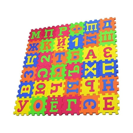 EVA Foam Floor Play Mat Russian Alphabet Floor Tiles for Living ...