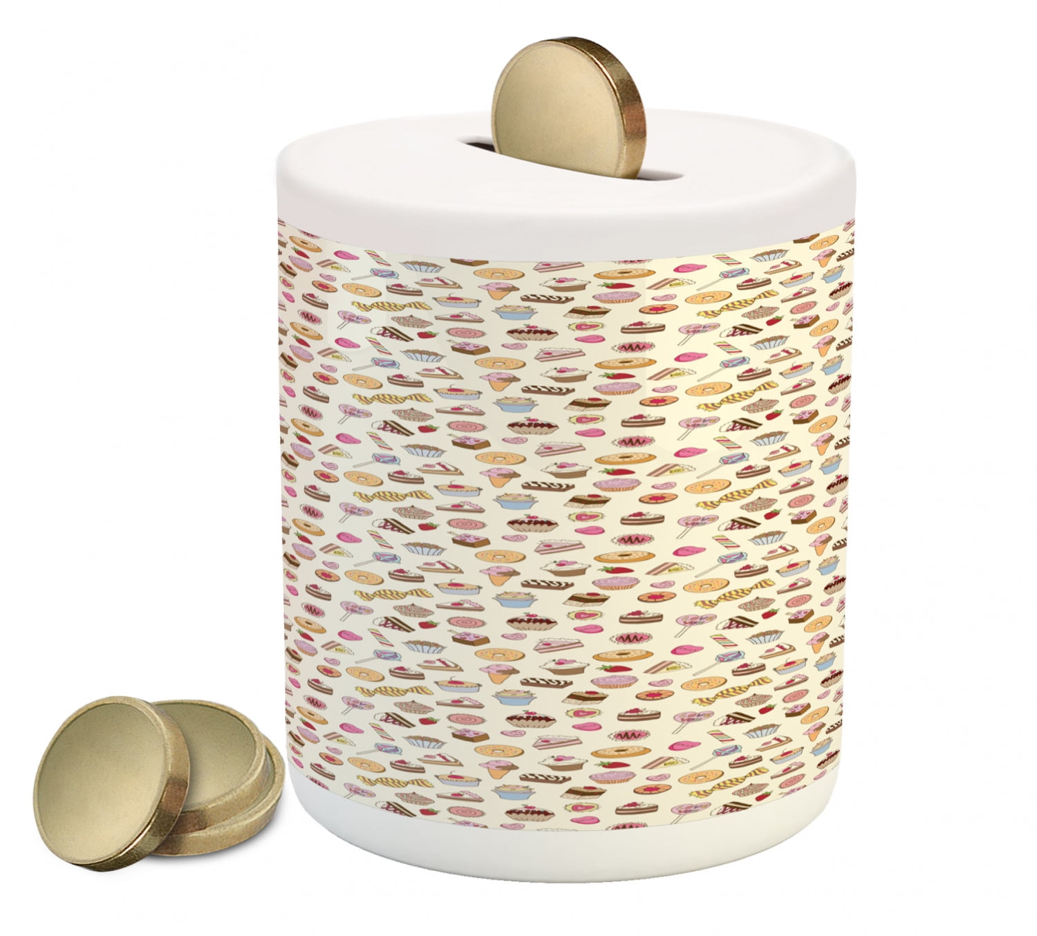 Dessert Piggy Bank, Assorted Confectionary Pattern of Candies Ice ...