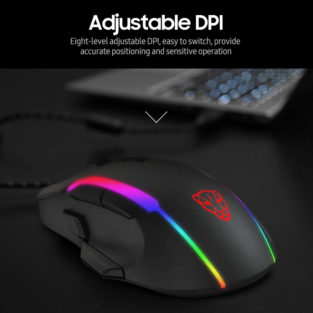 Buy MOTOSPEED V90 USB Wired Gaming RGB Gaming Ergonomic Mice with 8 ...