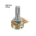 WH148 100K Ohm Variable Resistors Single Turn Carbon Potentiometer 4pcs ...