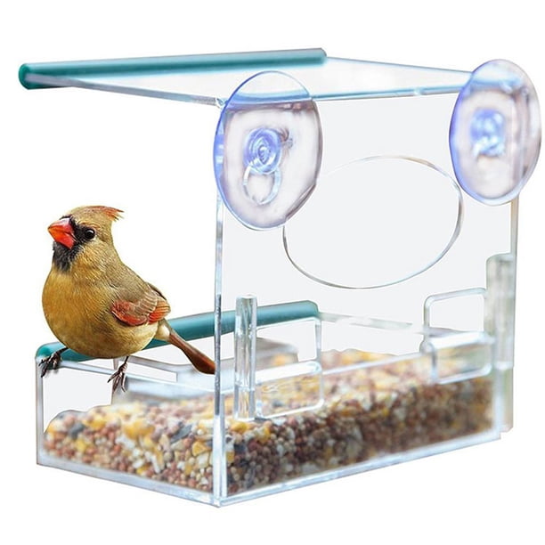 ruzhgo Window Bird House Feeder Outdoor Bird Feeder Strong Durable ...