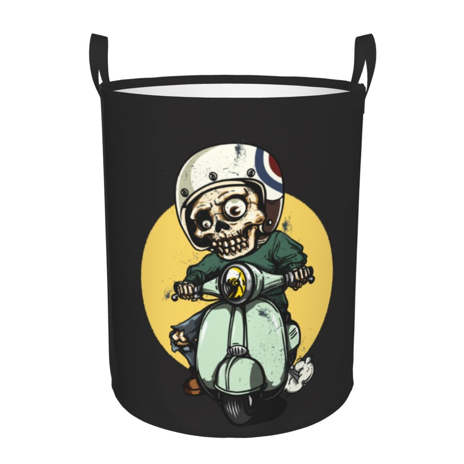XMXT Collapsible Laundry Basket, Riding Cartoon Skeleton Waterproof ...