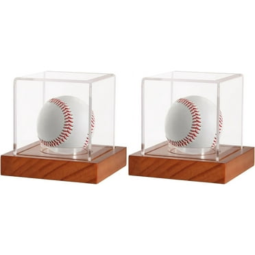 Uxcell Baseball Display Case with Wooden Base, Acrylic Baseball Holders ...