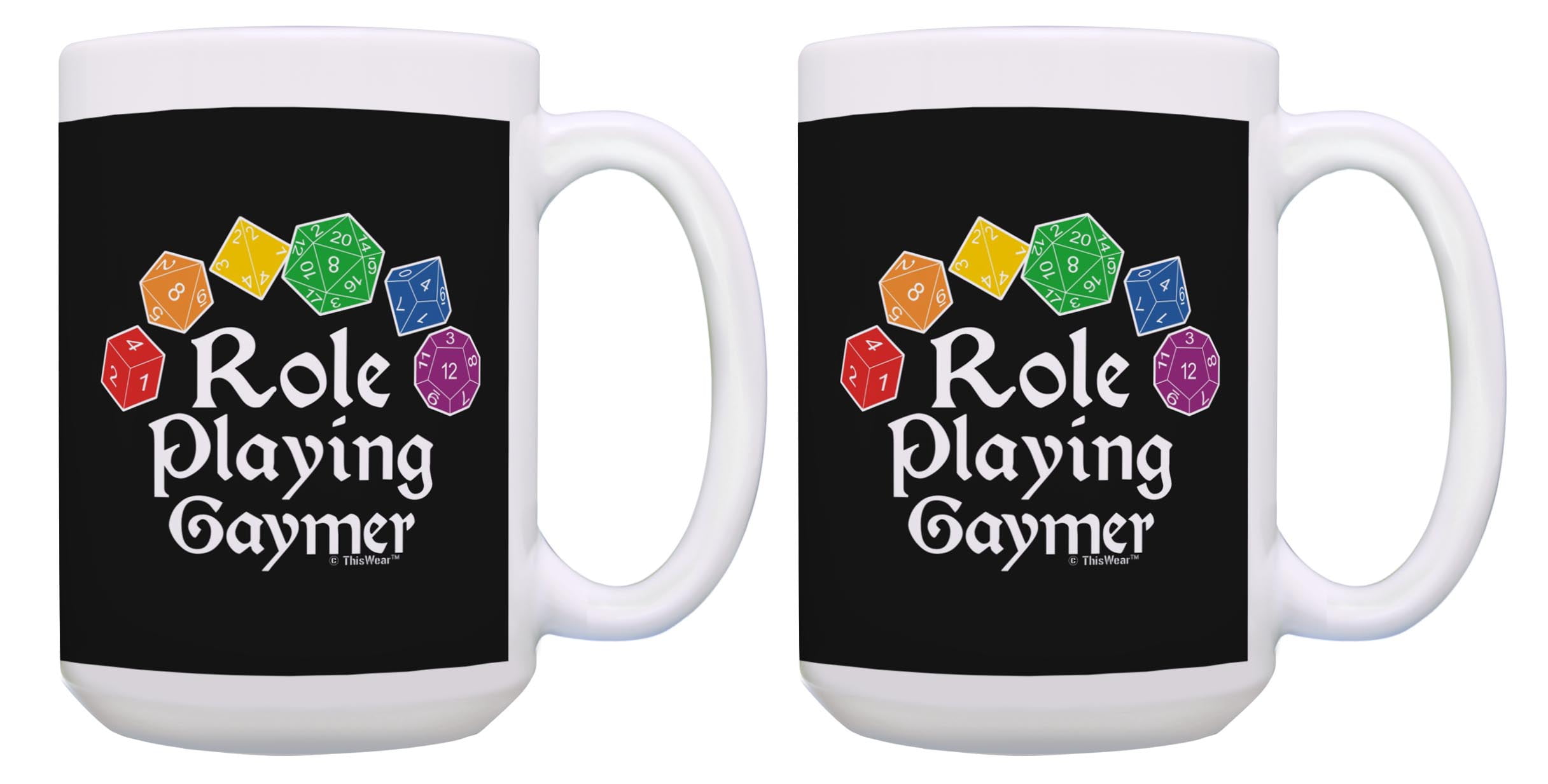 ThisWear LGBTQ Pride Role Playing Gaymer RPG Board Game Dice 2 Pack ...