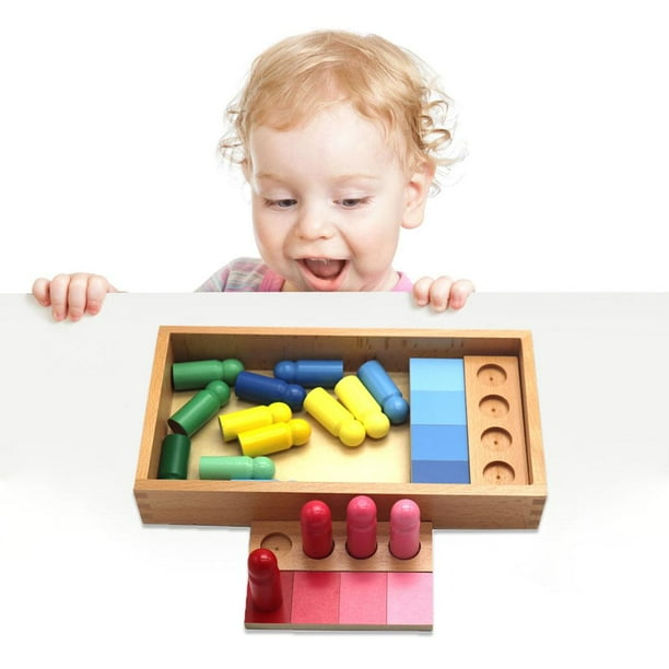 Kids Color Sorting Toy Montessori Wooden for Boys Girls Gifts Preschool ...