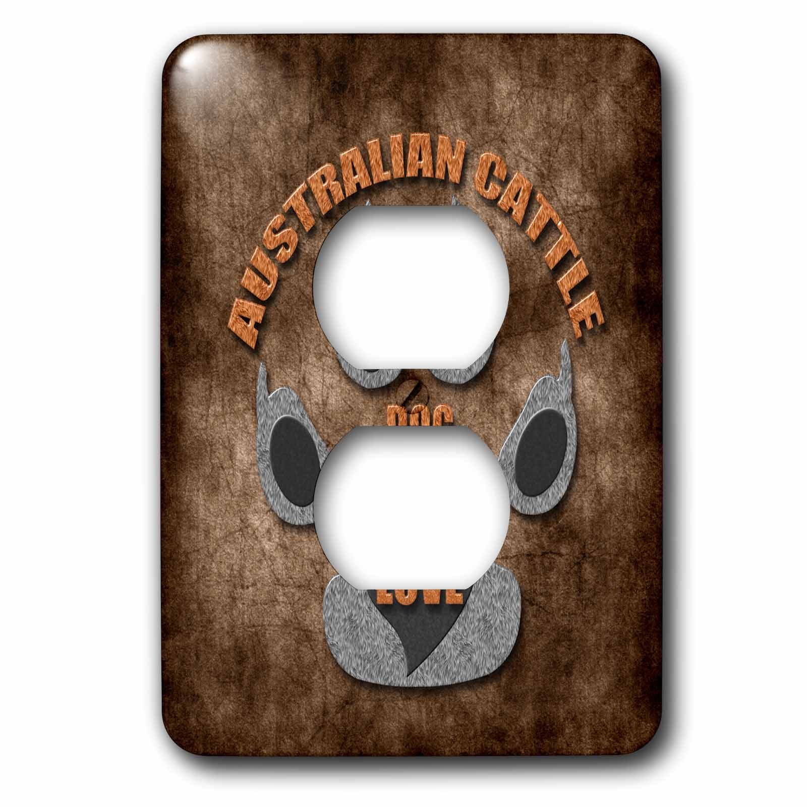 Australian Cattle Dog Love Dog Breed in Gray and Brown 2 plug outlet ...