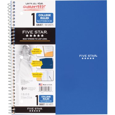 100 Count 1 Subject Red Exceed Notebook, 11" x 9", College Ruled ...