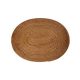 Kouboo Loma Oval Rattan Placemat, Set of 2 Pieces, Oval Round Table ...