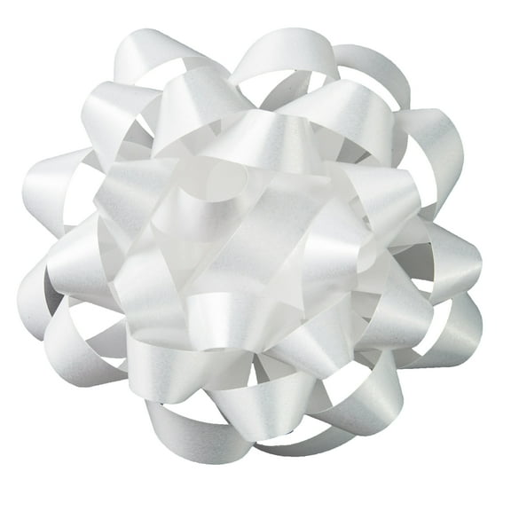 7" Fabric Curly Gift Bow Light Blue/White - Walmart.com