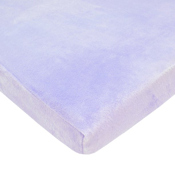TL Care Heavenly Soft Chenille Mini Crib Sheet, Lavender, 24 x 38, for ...