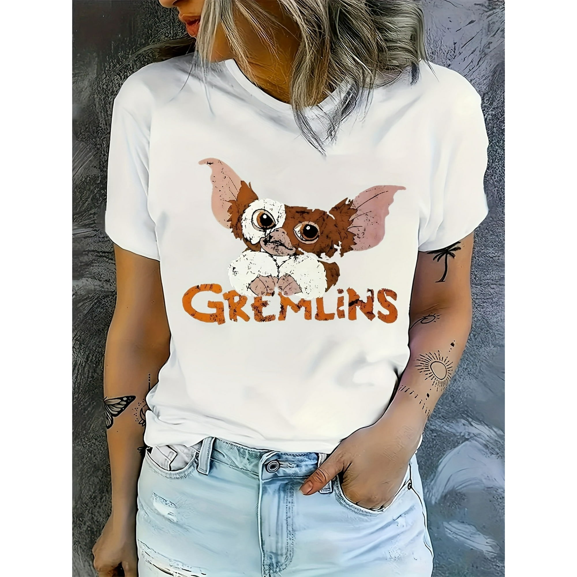 Click here for Generic Womens Casual Crew Neck T-Shirt With Carto... prices