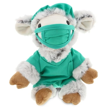 DolliBu Lying Grey Donkey Doctor Plush Toy - Super Soft Donkey Doctor ...