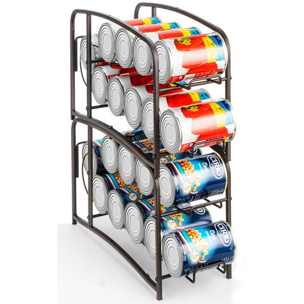2 Pack Stackable Beverage Can Dispenser Rack, Can Storage Organizer ...