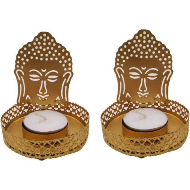 India Meets India Brass Tealight Candle Holder, Tea Light Holder with ...