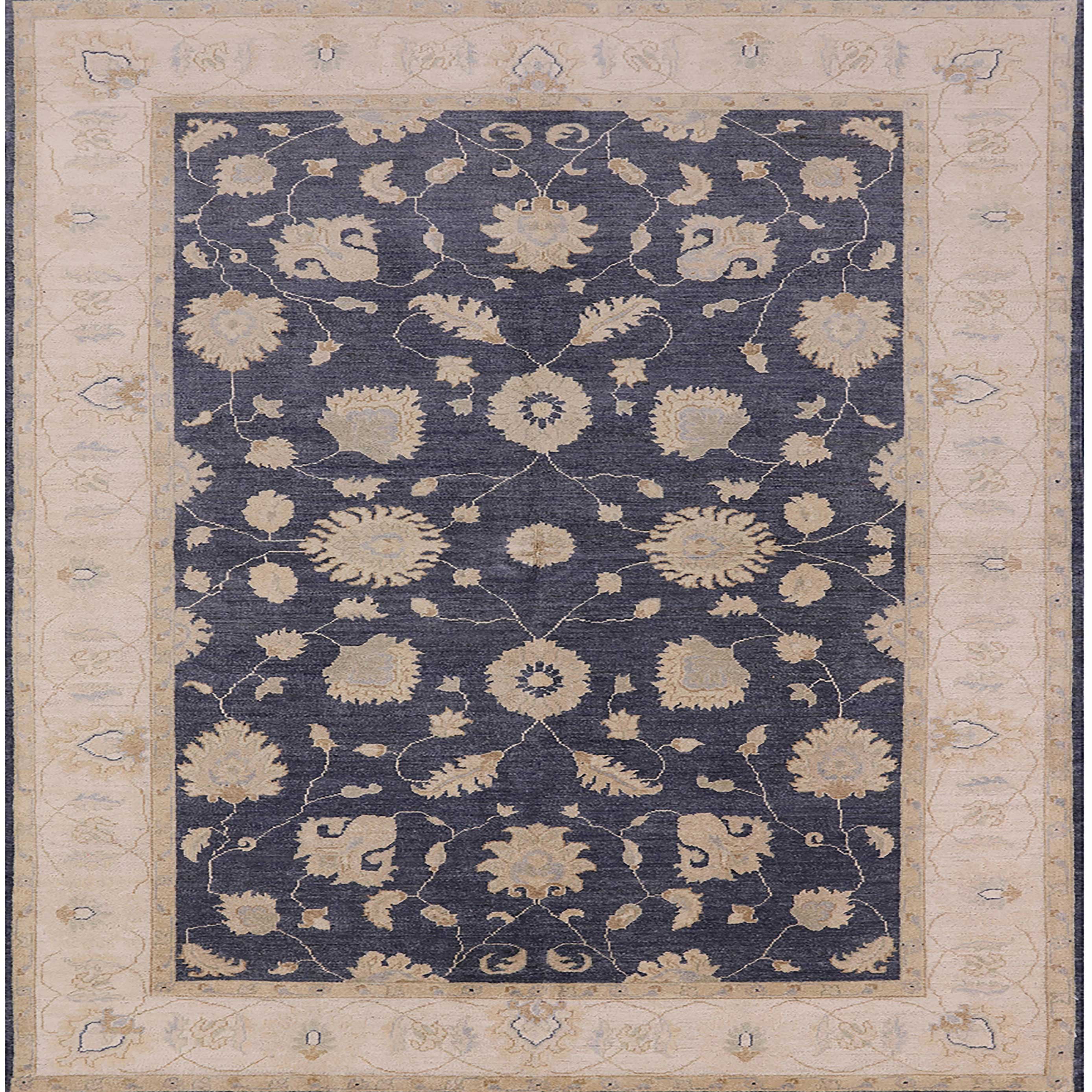 Ahgly Company Indoor Square Mid-Century Modern Carbon Gray Oriental ...