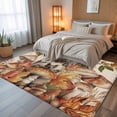 6x9Ft Area Rugs Fall Mushroom Hedgehog Non-Skid Rubber Backing Large ...