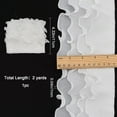11cm Wide 4-Layer Elastic Ruffle Chiffon Ribbon Black Pleated Lace Edge ...