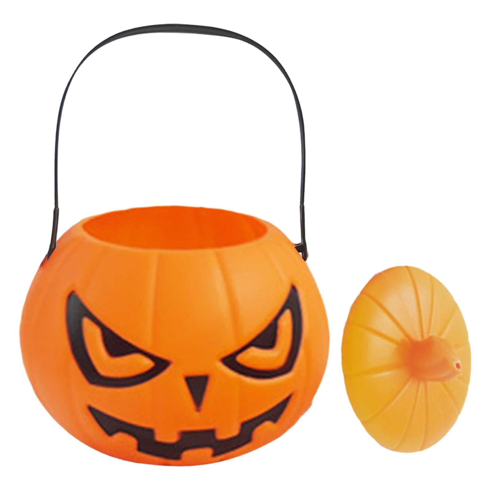 Piwvid Plastic Pumpkin Bucket - Halloween Pumpkin Trick or Treat ...