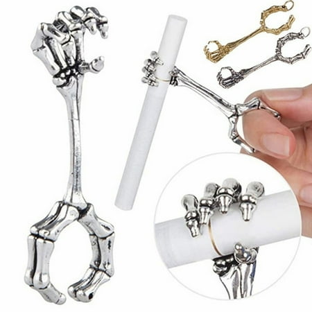 TILIYHELLO 2PCS Claw-Shaped Cigarette Ring Cigarette Hand Bone Smoking ...