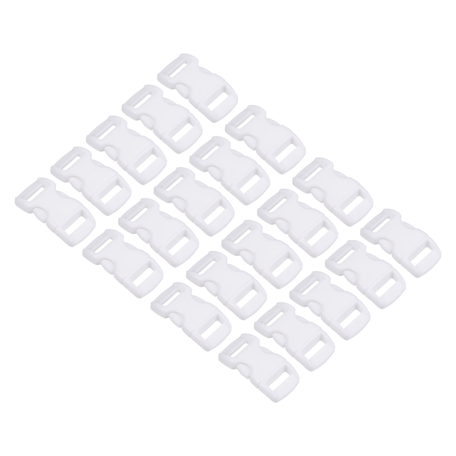 Uxcell Plastic Buckles 20 Pack Quick Side Release Clips White 11mm ...