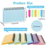"Rumbeast 6 Packs of Colored Index Note Cards with 1 Sheet Sticky Tabs ...