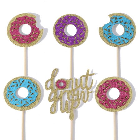 Donut Cupcake Toppers for Donut Grown Up Party Kids Birthday Party Baby ...