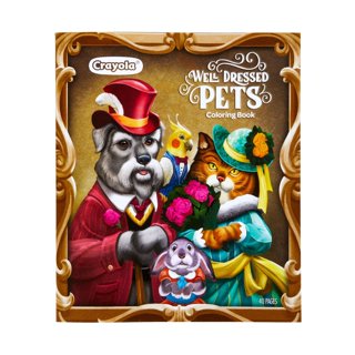 Crayola Art with Edge Animal Ink Coloring Book, 32 Pages, Gift for Kids ...