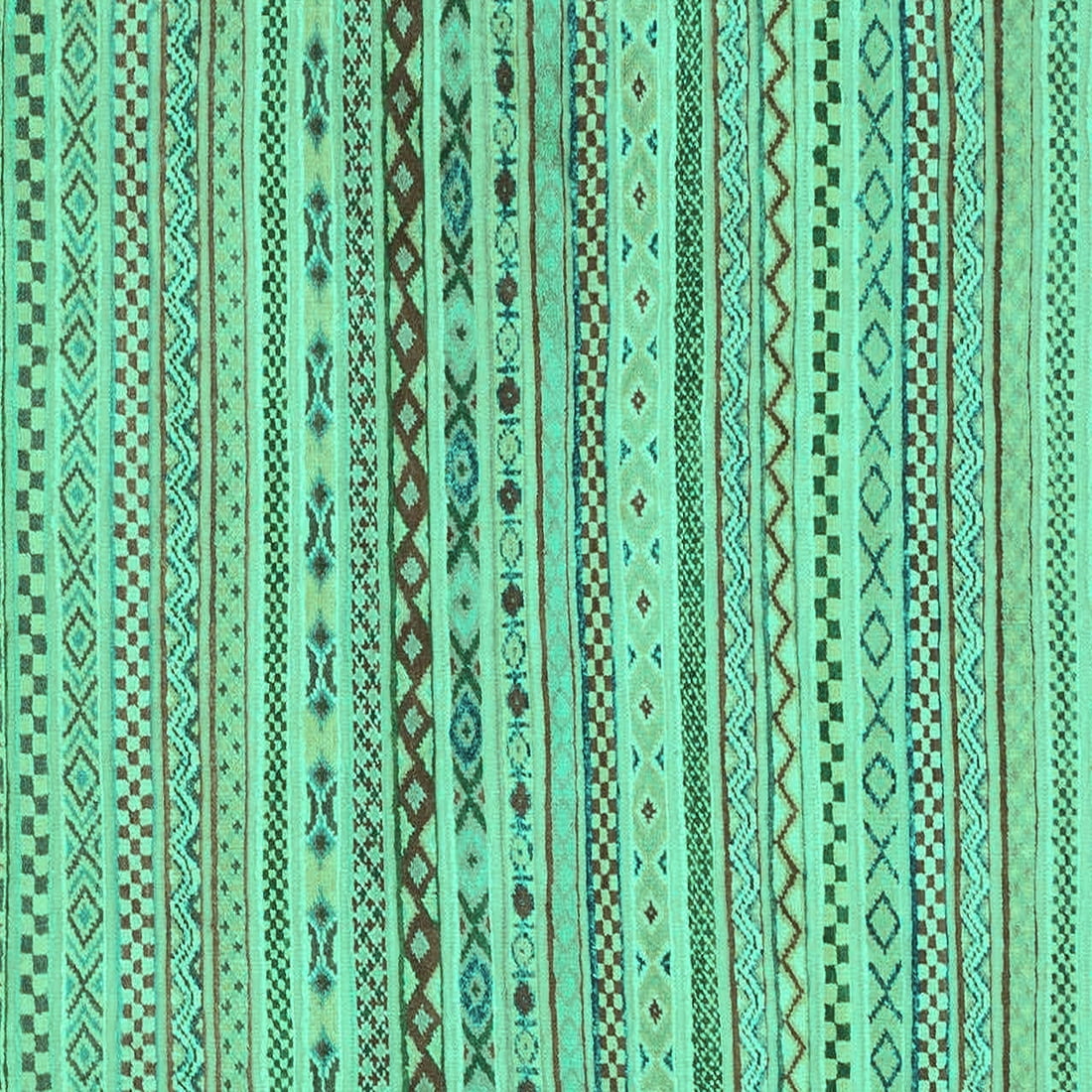 Ahgly Company Indoor Square Solid Turquoise Blue Modern Area Rugs, 6 ...