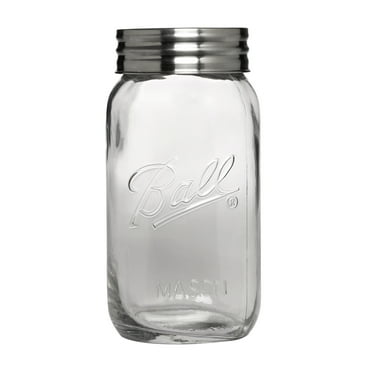 Ball, Glass Mason Jars with Lids & Bands, Wide Mouth, 24 oz, 9 Count ...