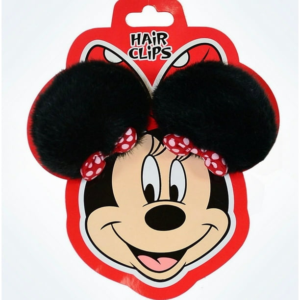 Disney - Disney Parks Minnie Mouse Plush Ears Hair Clips New With Card ...