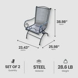 Woodard Uptown Outdoor Home Garden Metal Patio Steel Mesh Coil Spring ...