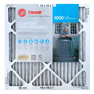 14 x 20 x 1 Trane comfort performance air filter, 1000 micro particle ...