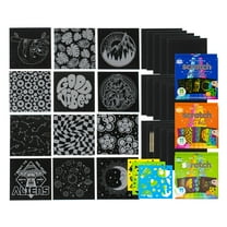 Art 101 Ultimate Scratch Art Combo Kit with 41 Pieces in a Colorful ...