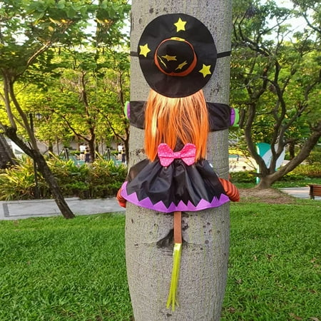 Yiermte Crashing Witch into Tree Halloween Decoration(46 Inch Tall ...