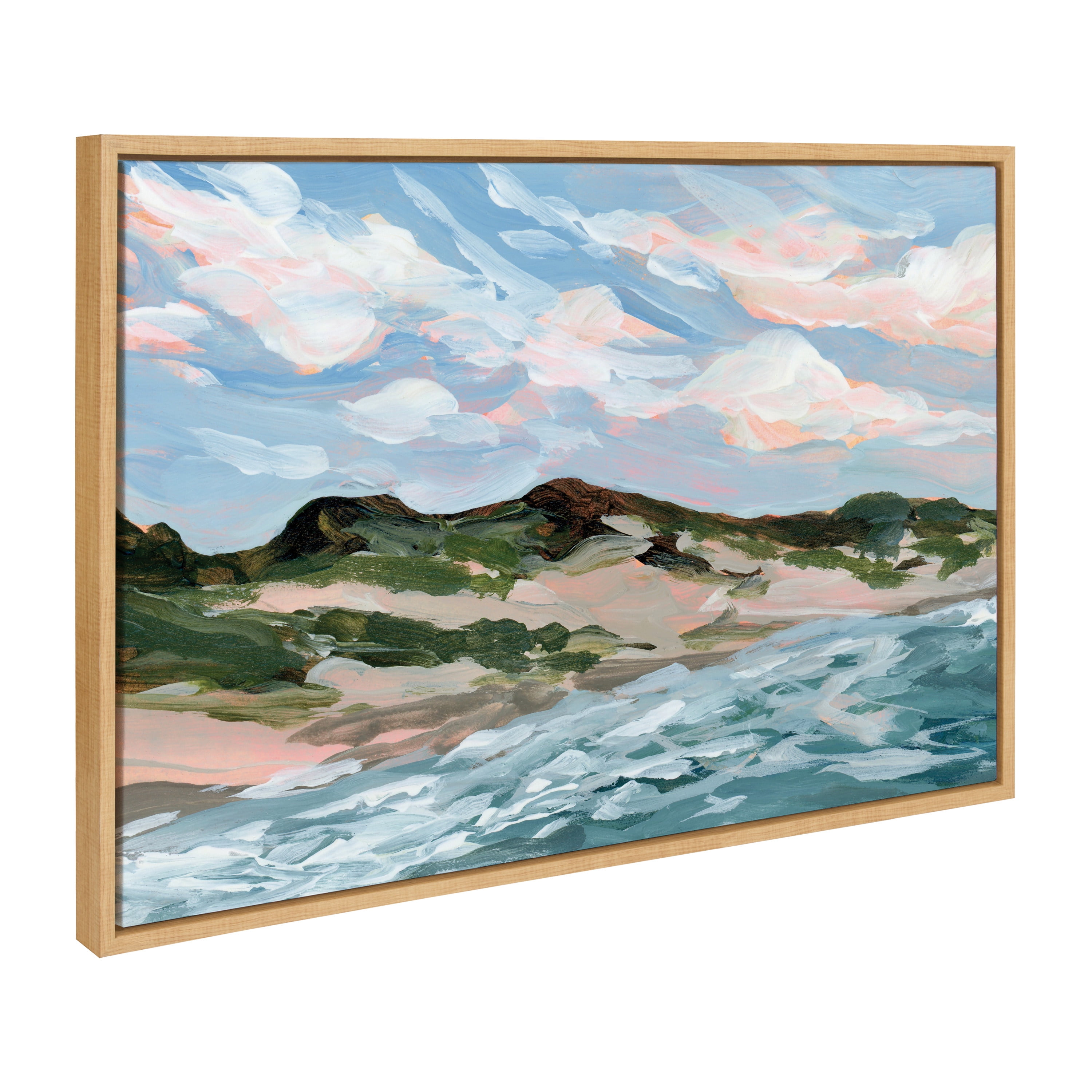 Kate and Laurel Sylvie Michigan Sand Dunes Framed Canvas Wall Art by ...