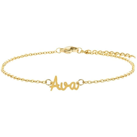 Custom Name Anklet 18K Gold Chain Personalized Anklets for Women Teen ...