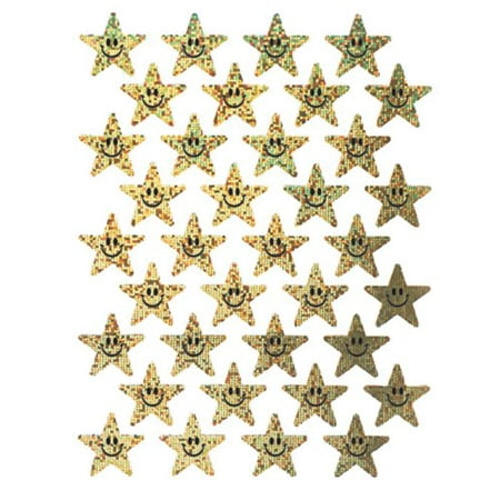Eureka Back to School Gold Glitter Smile Star Stickers for Kids 72pc ...