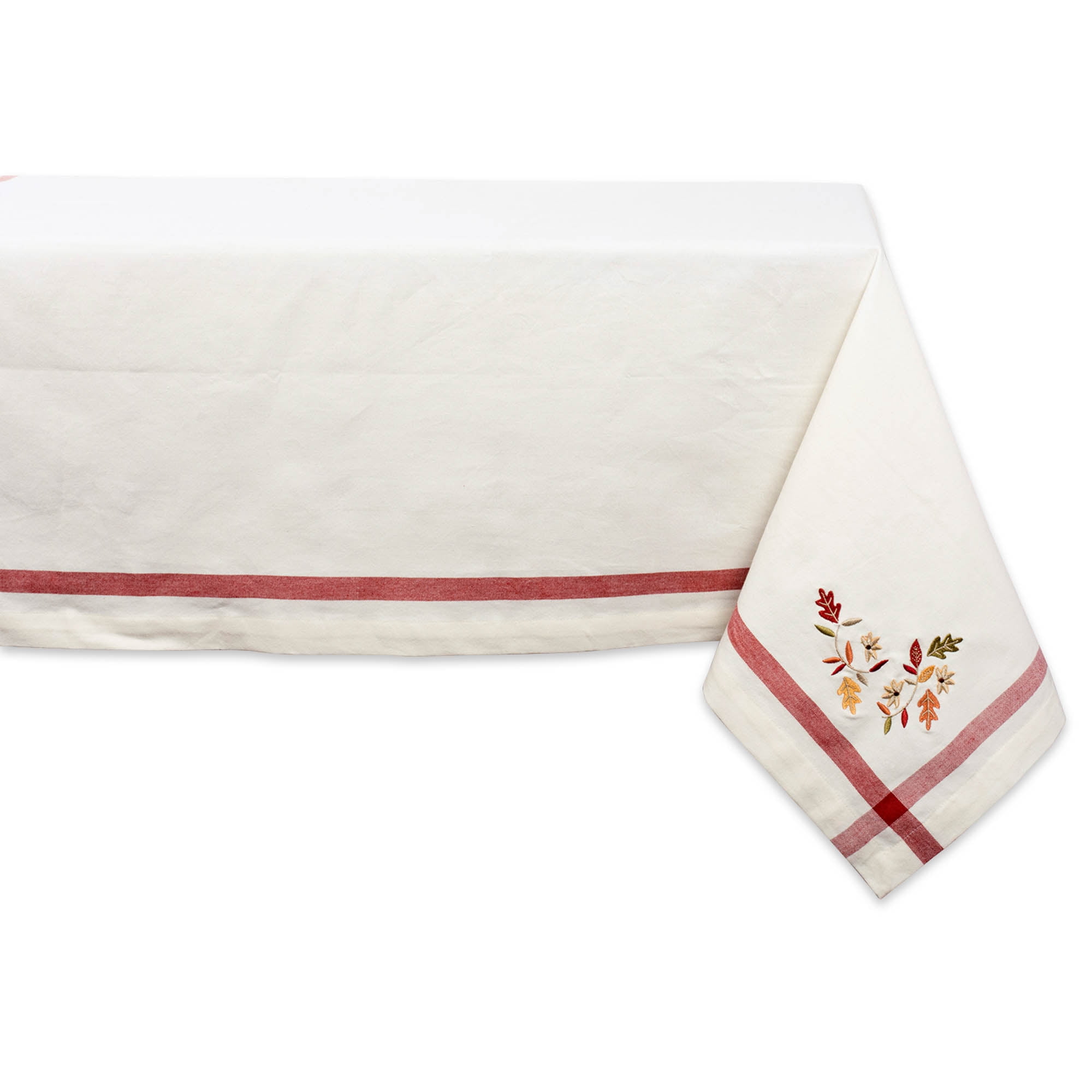 DII Natural Fall Leaves Corner with Border Tablecloth, 60" x 84 ...