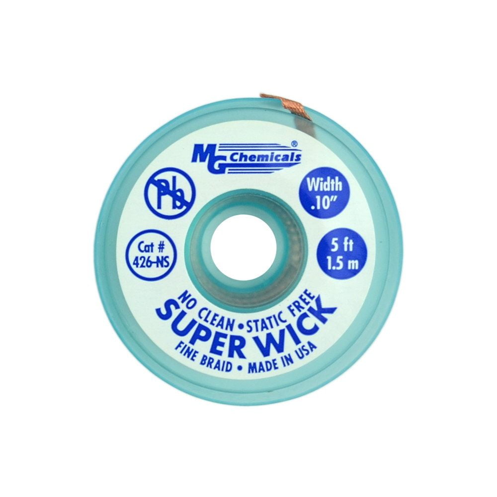 Fine Braid Super Wick #4 Blue No Clean - 5ft - Walmart.com