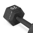 Cap Barbell 100 lb Cast Iron Hex Dumbbell Weight Set with Rack, Black ...