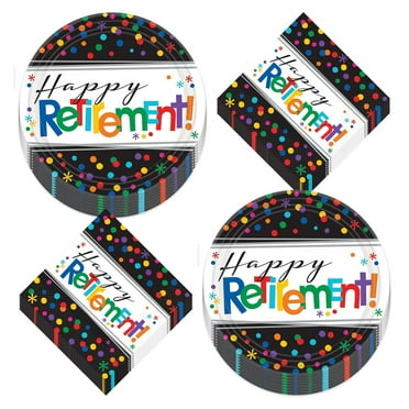 Caltero 247 PCS Retirement Paper Plates and Napkins Set, Retirement ...